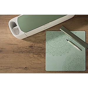 Cricut Metal Ruler - Safety Cutting Ruler for Use with Rotary Cutters, Cricut TrueControl knife, Xacto knife - Great For Quilting, Scrapbooking, Crafting and Paper Cutting - 18", [Mint]