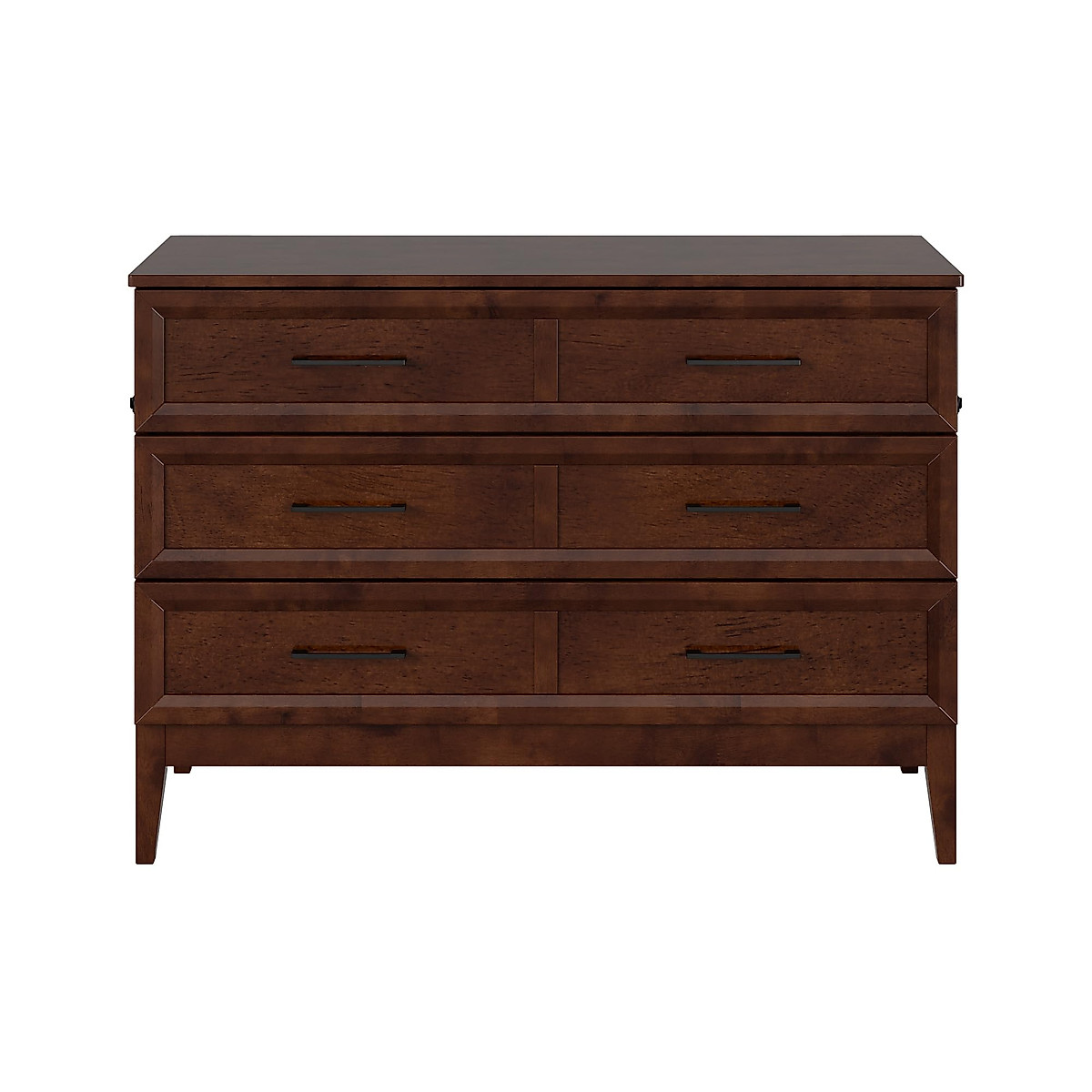 AFI, Sienna Full Murphy Bed Chest with Built-in Charger, Walnut