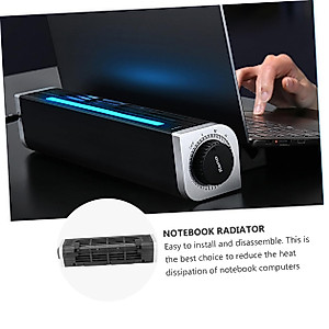 Mikikit Cold Fan Desk Fan Laptop Stands Laptop Cooler USB Powered Fan Laptop Stand for Lap Portable Laptop Stand Desktop Fan Notebook Cooler Large Air Volume Heat Sink Cooling Base Bracket