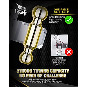 RENO Adjustable Trailer Hitch, Aluminum Dual-Balls with 2 Inch and 2-5/16 Inch, 4" Rise/Drop Hitch Ball Mount for 2" Receiver - 12,500 lbs Towing Capacity