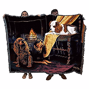 Pure Country Weavers Cavalier King Charles Spaniel Blanket by Robert May - Gift for Dog Lovers - Tapestry Throw Woven from Cotton - Made in The USA (72x54)