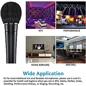 LittlePa 200 Pcs Disposable Microphone, Non-Woven Fabric, USB Connector, for Karaoke, Press Conferences, Recording Rooms