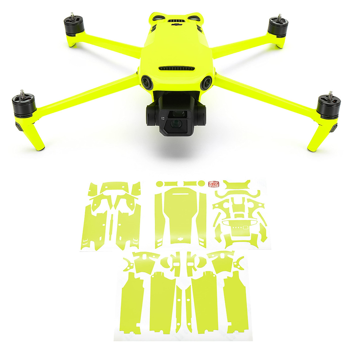 WRAPGRADE Full Skin Stickers for DJI Mavic 3 / Mavic 3 Classic (NEON YELLOW)