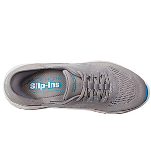 Skechers Women's Hands Free Slip-Ins Max Cushioning Elite-Mystic Passion Sneaker, Charcoal/Teal, 8
