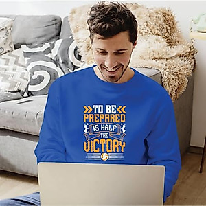 Volleyball Gift for Lovers Be Prepared for Victory Black and Muticolor Unisex Long Sleeve T Shirt