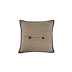 VHC Brands Farmhouse Star Cotton Primitive Bedding Hand Quilted Patchwork Square 16x16 Filled Pillow, 16" x 16", Charcoal Black