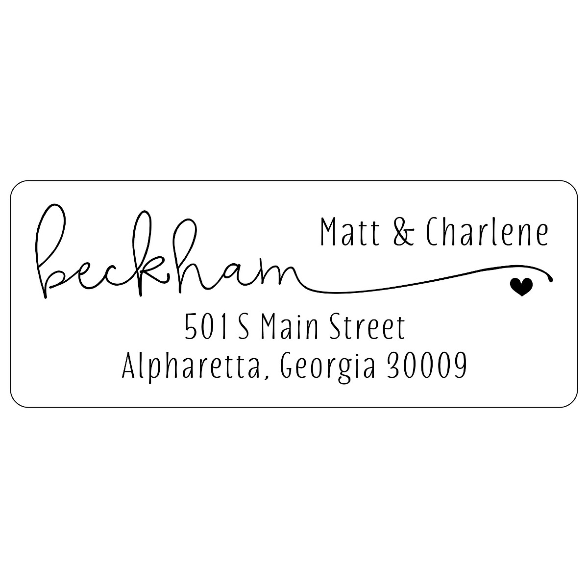 PrettySweetParty White Return Address Labels - Personalized Stickers for Envelopes and Mail, 250 Adhesive Peel and Stick Labels (Heart Graphic)