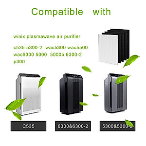 B-Life Winix Filiter A 115115 Replacement, Compatible with Winix C535 C909, 5300 C535 115115 WAC5300 WAC6300 6300, 5300-2, 6300-2