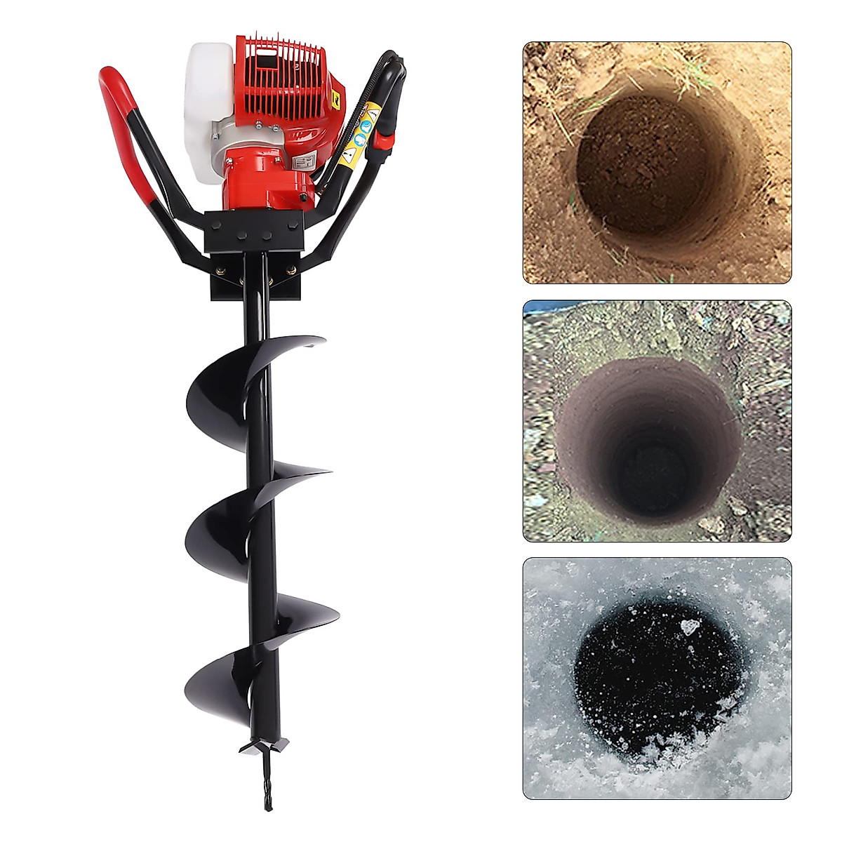 Earth Auger Combo 43cc 2cycle Powerhead with 8 Inch Auger Drill Bit (43cc with 8" Auger Bit)