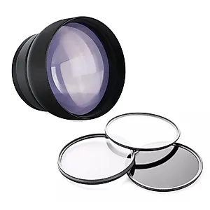 2.2X High Definition Super Telephoto Lens Compatible with Panasonic LUMIX DMC-LX100 + Filters