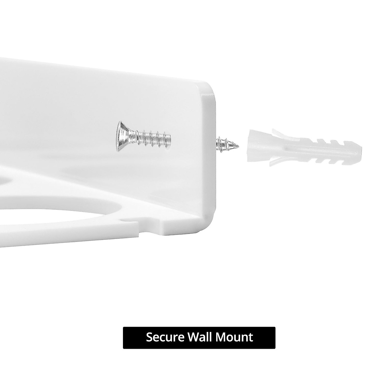 QWORK Wall-Mounted Hair Tool Organizer - Acrylic and Stainless Steel Hair Appliance Holder with Heat-Resistant Cups, Easy Installation for Bathrooms, Salons, Hotels