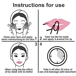 Permotary 30 PCS Collagen Lip Mask Crystal Lip Care Gel Pads for Moisturizing & Reducing Chapped, Smoothing Lip Fine Lines-Lip Patches for Firms & Hydrate and Plump Your Lips