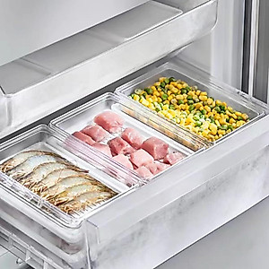 SENENQU 6 Pack Bacon Keeper for Refrigerator, Deli Meat Saver Container with Airtight Lid, Cold Cuts Cheese Container for Fridge Food Refrigerator Storage Box, Christmas Cookie, 3 Pcs Serving Tongs