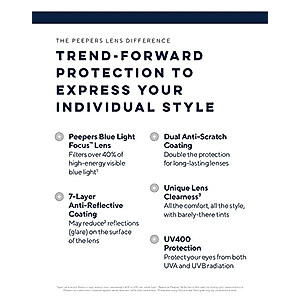 Peepers by PeeperSpecs mens Ryder Blue Light Blocking Reading Glasses, Tortoise, 54 mm US