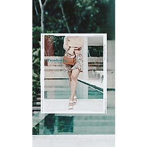 Womens Girls Minimal Vintage Retro Small Vegan Leather Shoulder Bag Purse Wallet Set (zBlack)