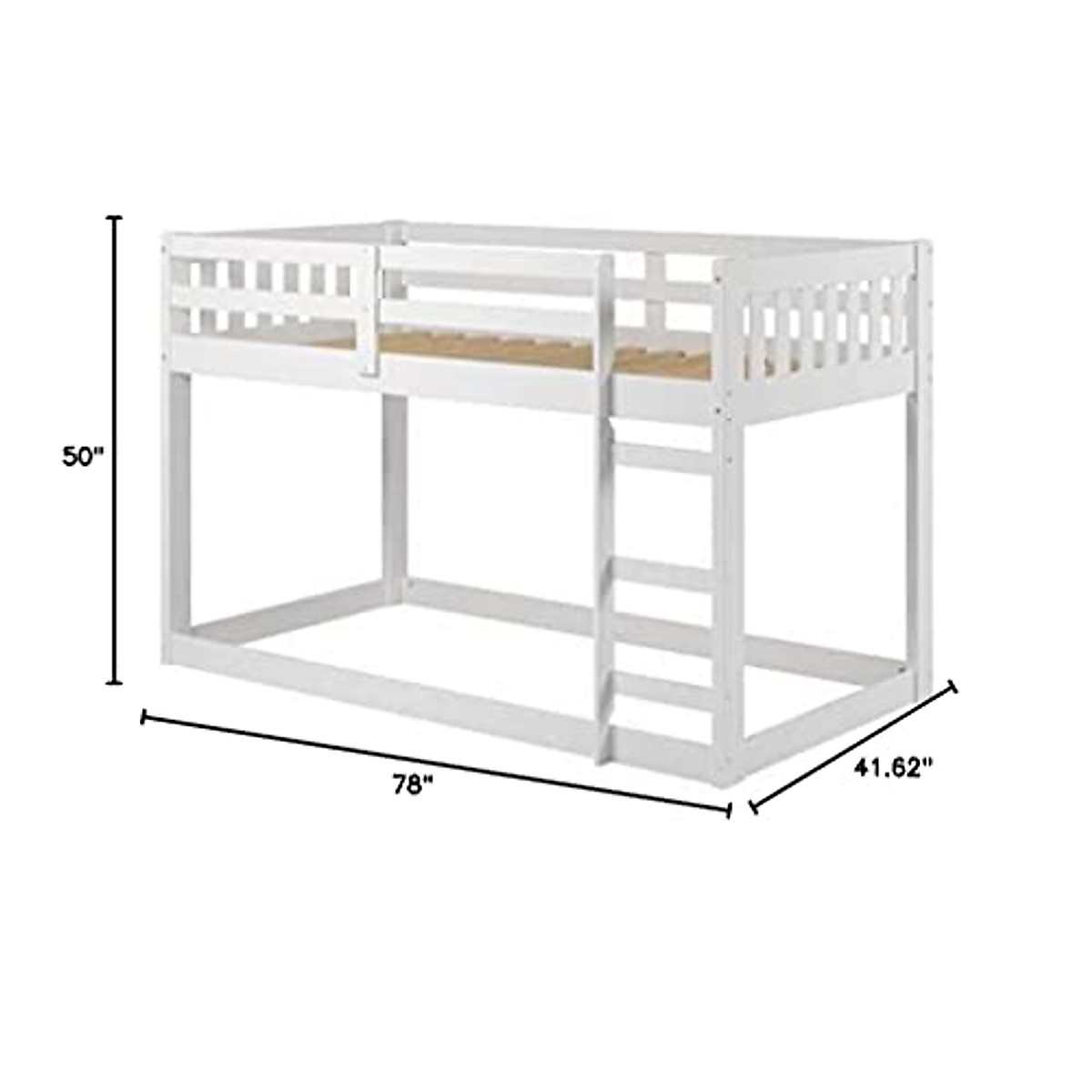 Woodcrest Jacob Bunk, Twin/Twin, White