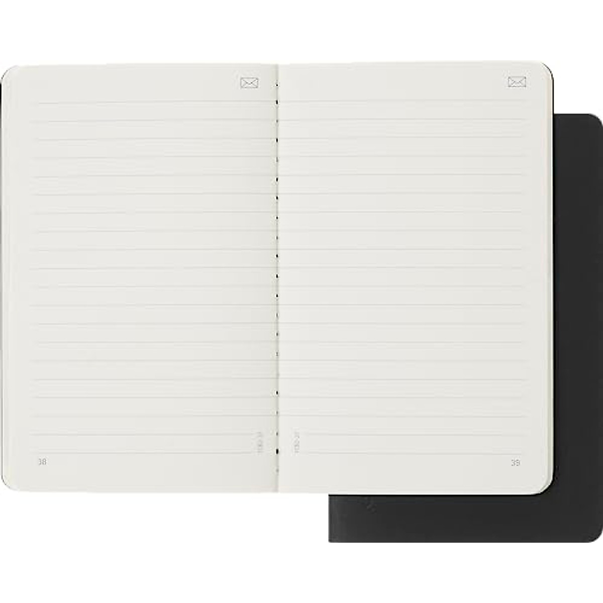Moleskine Cahier Soft Cover Smart Notebook, Ruled/Lined, Pocket (3.5" x 5.5") Black, Compatible w/ Moleskine Smart Pen, 56 Pages