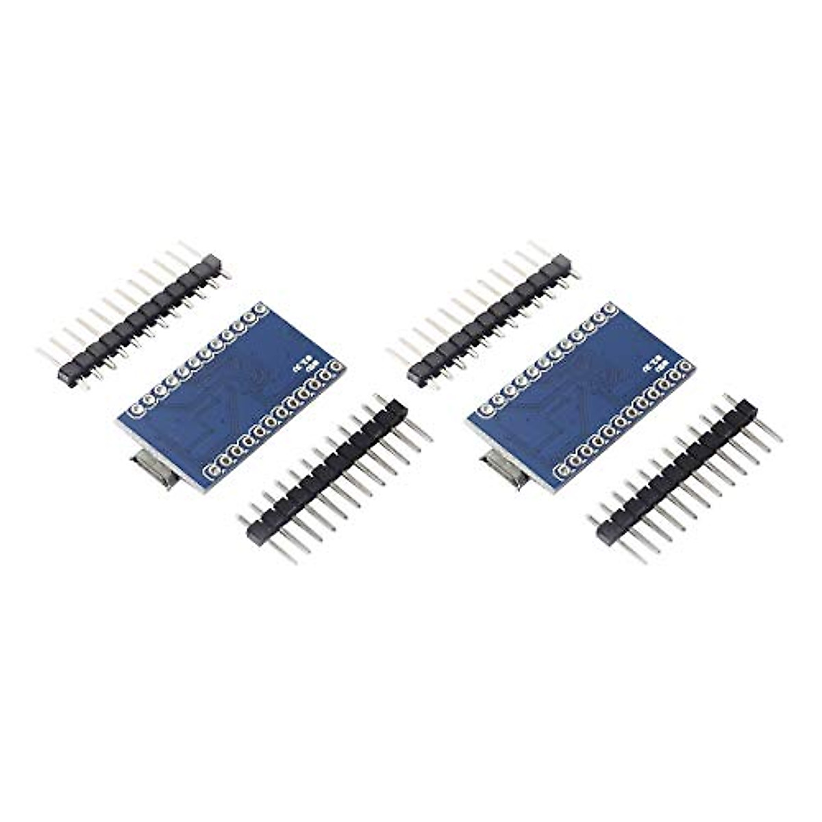 DEVMO 2PCS Pro Micro ATmega32U4 5V 16MHz Micro-USB Development Module Board with 2 Row pin Header Compatible ard-uino Leonardo Replace ATmega328 Pro Mini