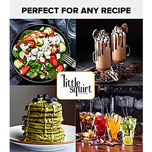 6-Pack Gold Torani Syrup Pump for Coffee Syrup Bottle by Little Squirt, Fits Torani & Skinny Syrup 750ml, Monin Liter Bottles, Coffee Syrup Pump Dispenser & Coffee Bar Accessories