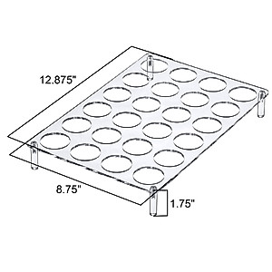 Amazing Abby 24-Slot Flat Acrylic Coffee Pod Holder, Large-Capacity Plastic Coffee Capsule Storage, BPA-Free and Shatter-Proof, Great for Use on Countertop or in Drawer, Up to 24 Keurig K-Cups
