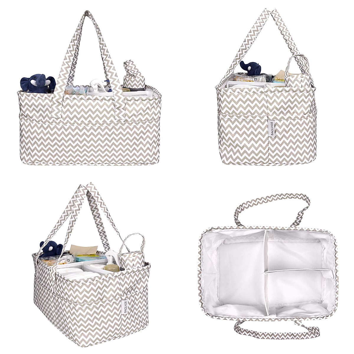 BAGLHER Baby Diaper Caddy Organizer,Large Baby Product Storage Rack and Kindergarten Storage Box,Portable Diaper Rack and Car Storage Box.