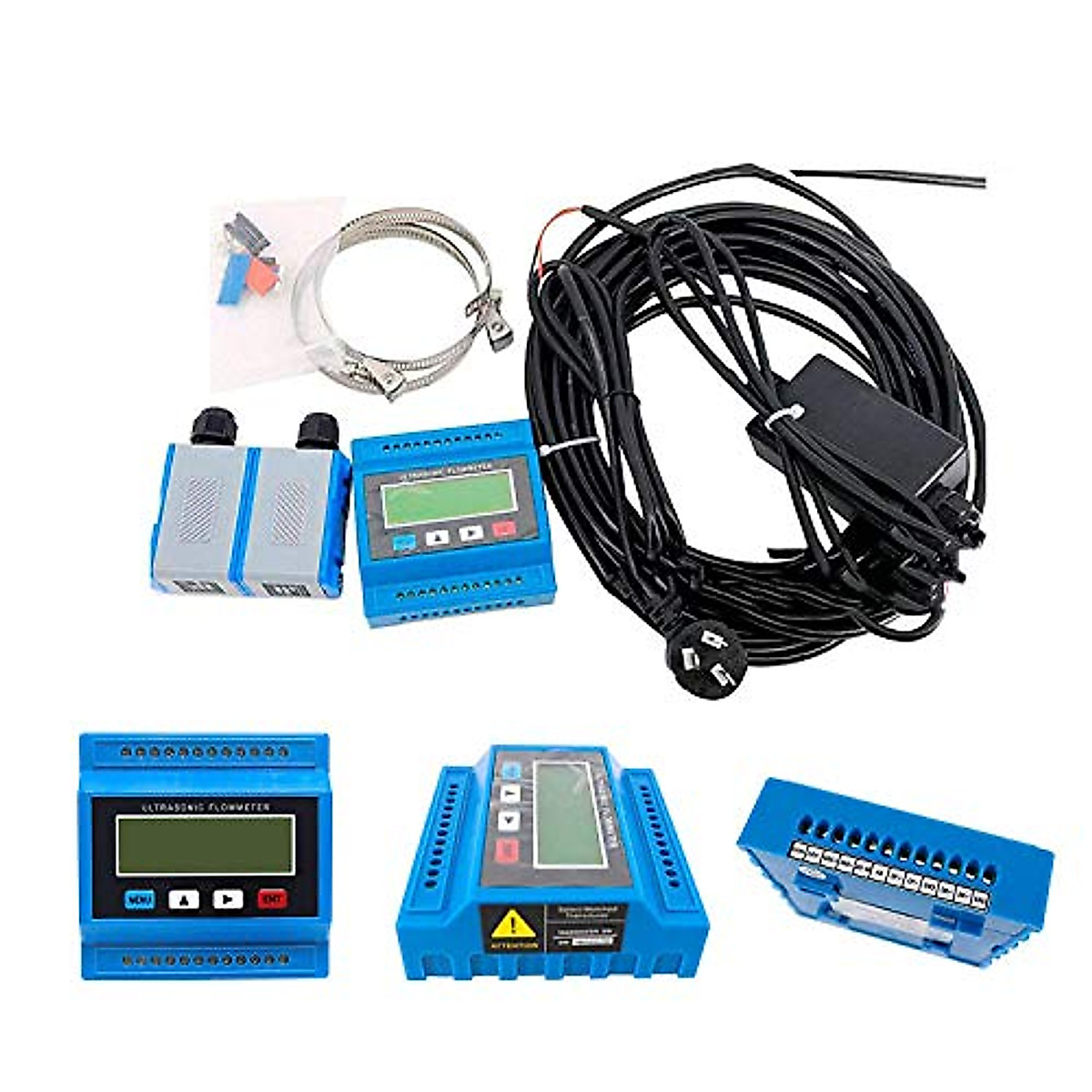 HFBTE TUF-2000M+TM-1 Ultrasonic Flow Meter Flowmeter Module DN50~700mm 1.97-27.56in with TM-1 Transducer