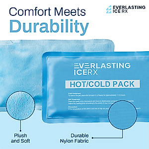 Reusable Hot and Cold Gel Soft Ice Packs - 4 Pack Large Gel Ice Pack - Hot and Cold Therapy Solution for Injuries, Cold Packs for Pain Relief - Ice Packs for Injuries Reusable - 10 x 5