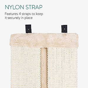 Navaris Corner Wall Cat Scratcher (Set of 2) - Wall Mounted Sisal Scratching Pad for Cats - Vertical Corner Mount Scratch Panel Protector for Walls