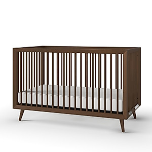 Child Craft Cranbrook 4-in-1 Convertible Crib, Baby Crib Converts to Day Bed, Toddler Bed and Full Size Bed, 3 Adjustable Mattress Positions, Non-Toxic, Baby Safe Finish (Toasted Chestnut)