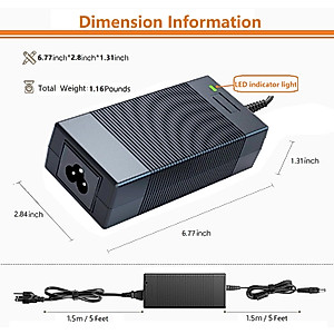 MJPOWER for Jackery 1000/880 Charger, 24V 180W Power Supply Compatible with Jackery Explorer 1000 E1000 /Explorer 880 E880 Portable Power Station Solar Generator, Replacement KA18024075-6C AC Adapter