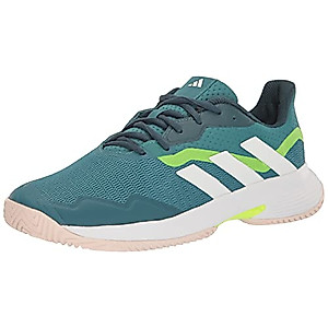 adidas Women's Court Jam Control Sneaker, Arctic Fusion/White/Lucid Lemon, 8