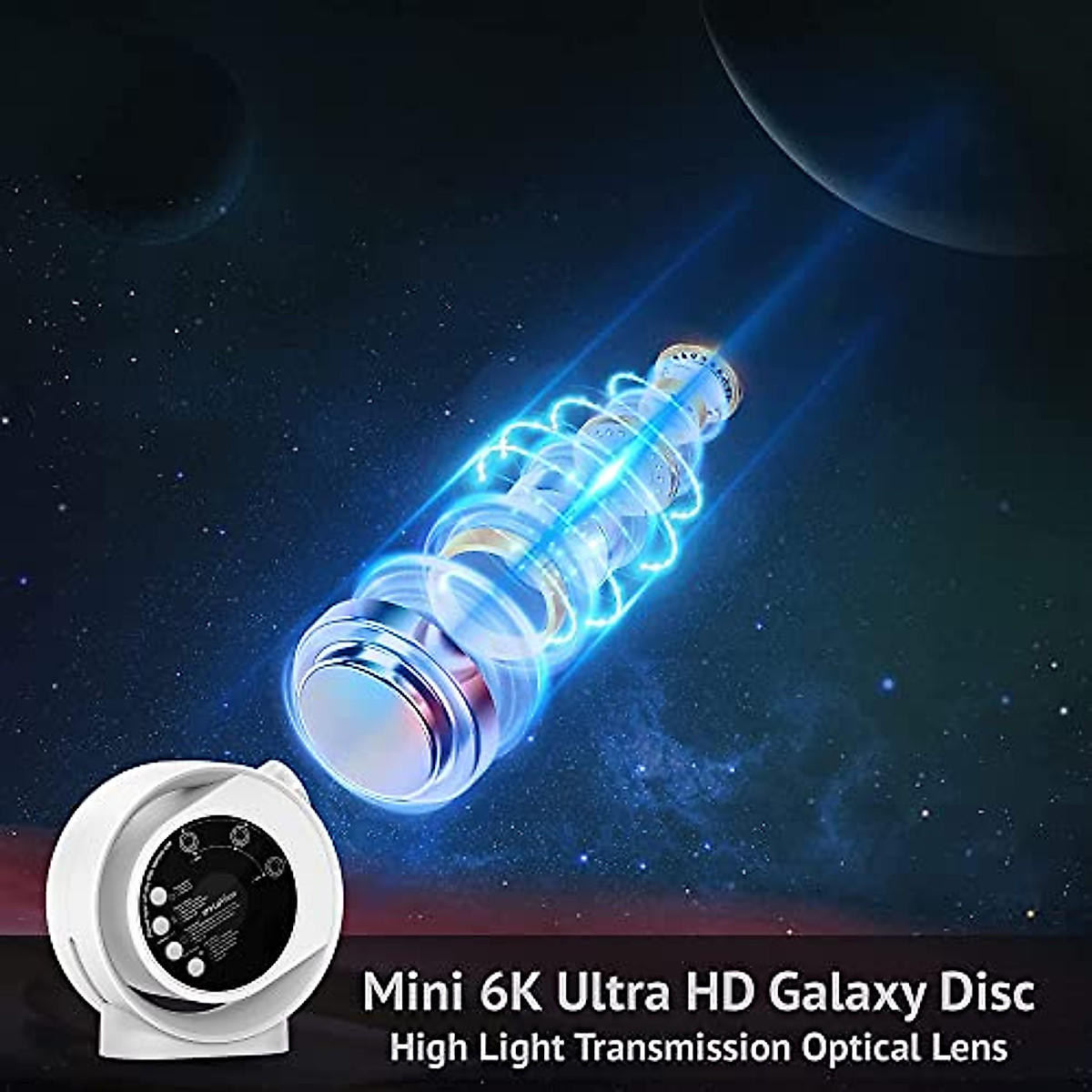 LaView Galaxy/Star Projector, Adjustable HD Projector with 130 ft² Projection Area, with Changing Nebula, Auto-Off Timer, Remote Control, for Home Decoration/Bedroom Night Light, 2 Replaceable Discs