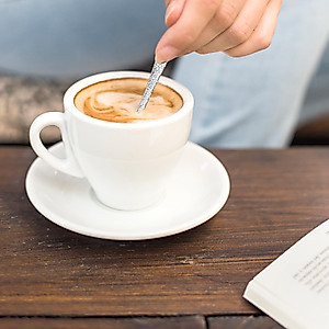 YUXIANLB 4 Pcs Hammered Dinner Spoons Set, Stainless Steel Teaspoons, Dessert Spoons with Squared Edge, Soup Spoons&Tablespoons for Home, Kitchen, Restaurant