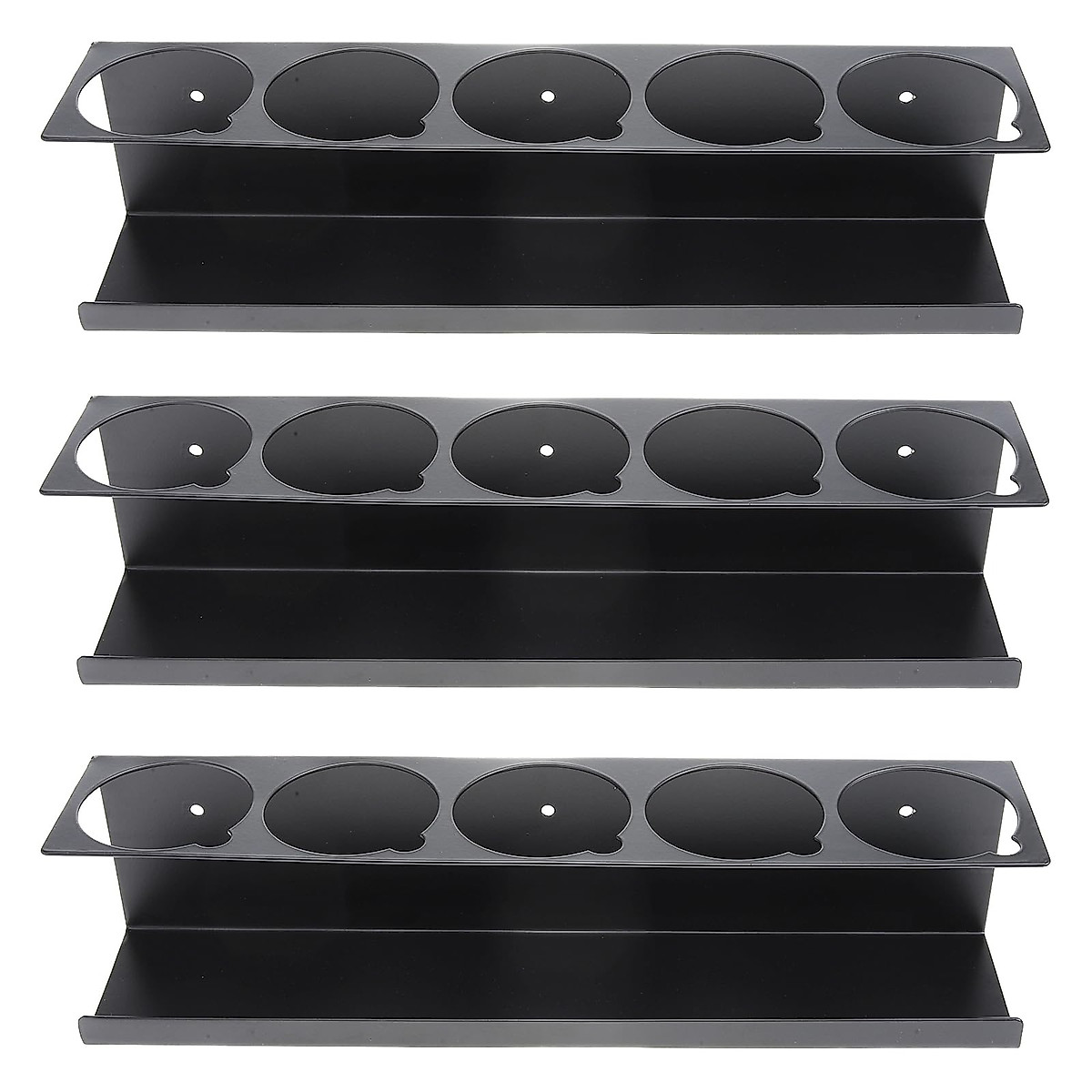 RealPlus Aerosol Spray Can Holder Rack Organizer, 5 Can Spray Bottle Holder Heavy-Duty Steel Wall Mounted for Garage and Workspace, Pack of 3