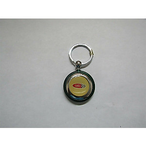 1969-1973 & 2003 2004 MACH 1 OVAL LOGO ROUND PLASTIC KEYCHAIN - GREEN