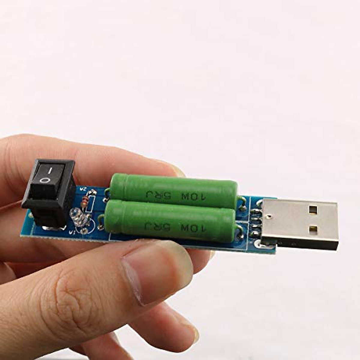 E-outstanding 2pcs Load Resistance Module 5V1A/2A Switchable Load Resistance Discharging Ageing Resistance Electronic Load Detector USB Mini Battery Load Tester Power Bank Discharge Resistor