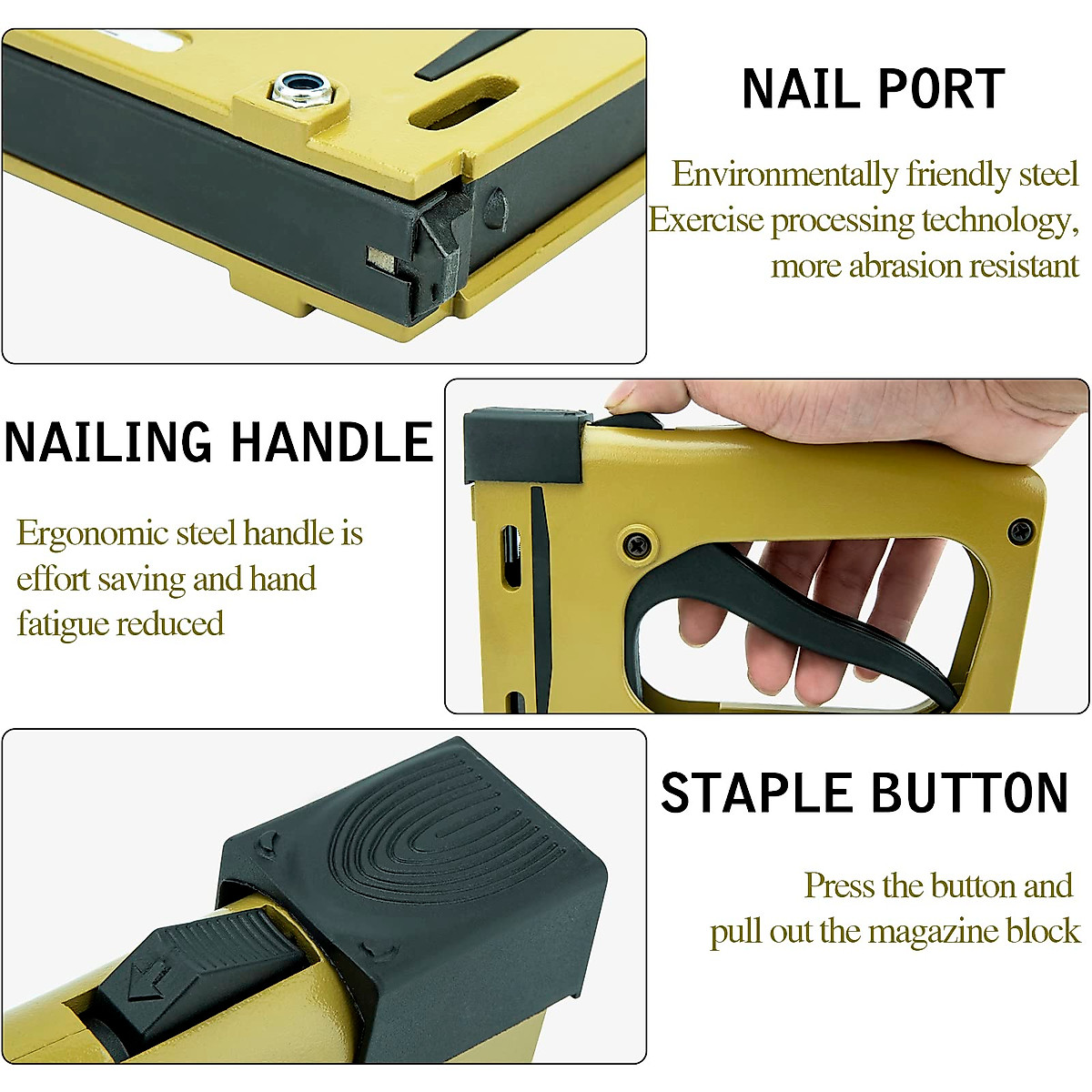 Point Drivers for Picture Framing, Picture Frame Stapler Point Driver Gun with 1000 Points for Joiner DIY - Picture Frame Backing Stapler