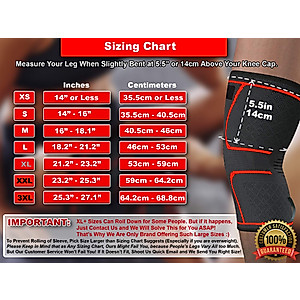 ATHLEDICT Knee Brace Compression Sleeve with Strap for Best Support & Pain Relief for Meniscus Tear, Arthritis, Running, Basketball, MCL, Jogging, Post Surgery Recovery for Men & Women, L