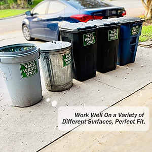 Yard Waste Sticker Yard Waste Only Signs 2 Pack 10" x 7" Recycle Yard Debris Only Stickers, Self Adhesive Vinyl Water Proof Yard Waste Decals, Outdoor & Indoor