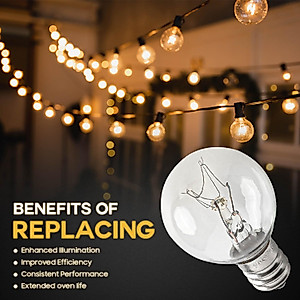 Seentech 8 Pack 120V 20W G30 Globe E12 Incandescent Candelabra Base Clear Light Bulbs, Long-Lasting Incandescent Replacement Bulbs Perfect for Middle Wax Warmer