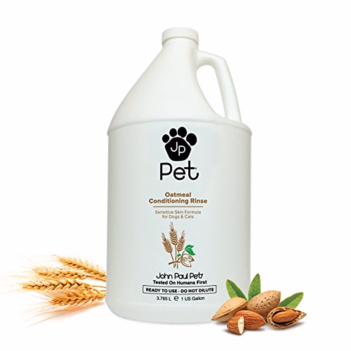 John Paul Pet Oatmeal Conditioning Rinse - Grooming for Dogs and Cats, Soothe Sensitive Skin Formula with Aloe for Itchy Dryness for Pets, pH Balanced, Cruelty Free, Paraben Free, Made in USA