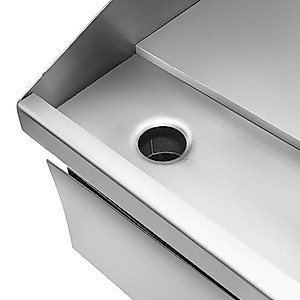 GorillaRock Flat Top Griddle | Teppanyaki Grill with Single Thermostat | Commercial Griddle | 21.50’ x 16.00’ | 110V