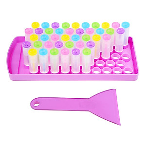 Kare & Kind Lip Balm Filling Tray and Spatula Set - Fast and Easy to Use - Just Pour & Spread - Instantly Fills 50 Lip Balm Containers (sold separately) (Lip Balm Crafting Kit (Purple))
