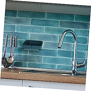 Hemoton 2pcs Storage Rack Wall Mounted Shelving Shelves for Storage Wall Mounted White Storage Shelf Plastic Soap Tray Shower Organizer Bathroom Soap Dish Punch-Free Storage Shelf Hanging