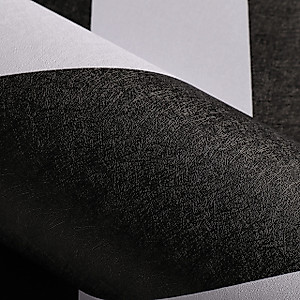 17.3"x118" Peel and Stick Wallpaper Black and White Contact Paper Removable Wallpaper Stripe Self-Adhesive Contact Paper Waterproof Wallpaper Decorative for Wall Covering Cabinets Shelves Liner