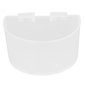 TOPINCN 20pcs Cage Cups Bird Feeders, Bird Food Bowl Hanging Water Cup Parrot Food Bowl Plastic Parrot Water Feeding Cup Birdcage Feeder for Parrot Poultry Pigeon(L-White)
