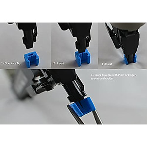 3D-GEM SQ 4-Pack Non Mar Nailer Nose Cushion/Bumper 894742 Upgrade (Black)