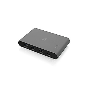 IOGEAR USB-C 2 Port Switch - Transfer Files Between PC & Mac OS X - 3 USB-A - 1 USB-C - Switch Method Remote - Mouse or Hotkey - LED Indicator - USB-C 85W Pass Through - GUS4C2