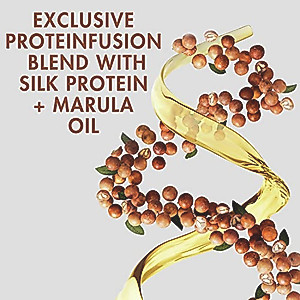 Nexxus Curl Define Shampoo and Conditioner ProteinFusion 2 Count for Curly and Coily Hair Strengthening & Moisturizing Sulfate-Free Hair Products with Marula Oil 13.5 oz