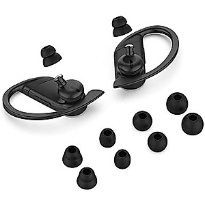 8pcs Eartips Earbuds Eargels Replacement for Beats Powerbeats Pro Wireless Earphone Headphones (Black)